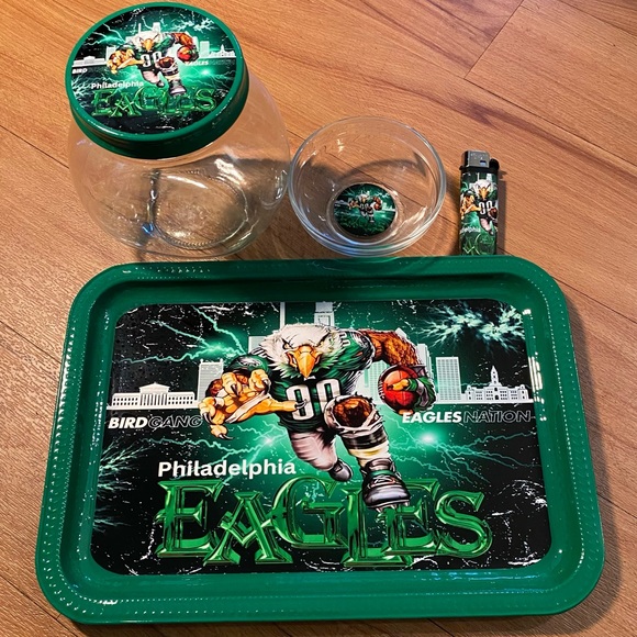 Sjb | Storage & Organization | Eagles Football Rolling Tray 4 Piece Set ...